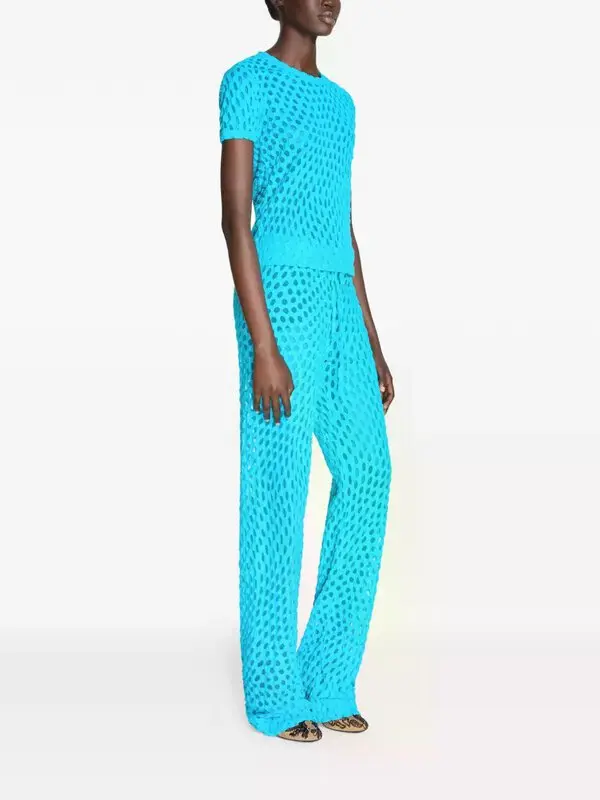 Dries Van Noten Drawstring Jersey Trousers - Blue