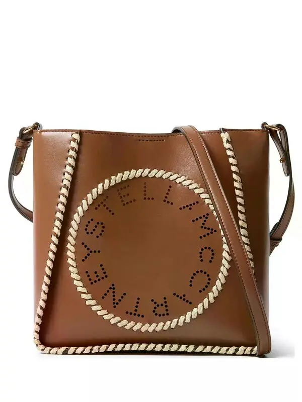 Stella McCartney Logo Laser-cut Shoulder Bag - Brown