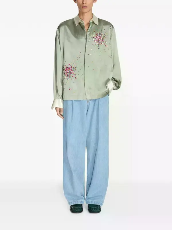 Dries Van Noten Sequin-embellished Shirt
