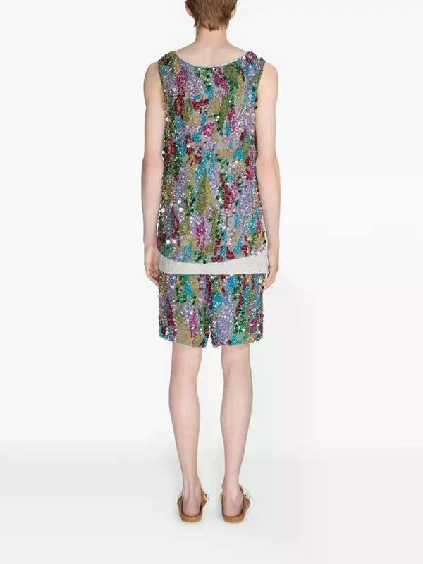 Dries Van Noten Sequin-embellished Shorts