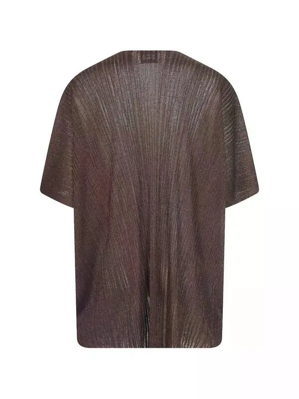 Alpha Studio Open-front Ribbed Cardigan
