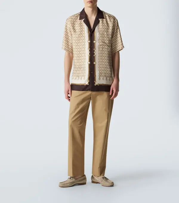 Gucci Horsebit 1953 Woven Suede Loafers - Beige