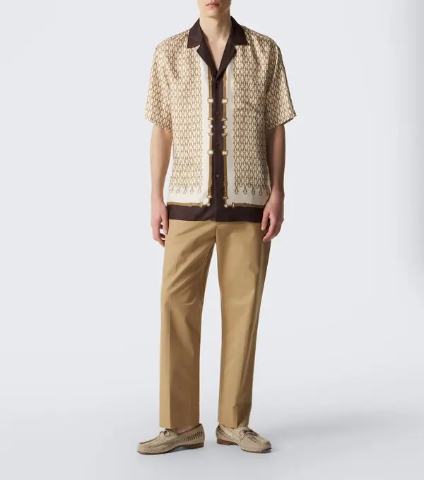 Gucci Horsebit 1953 Woven Suede Loafers - Beige
