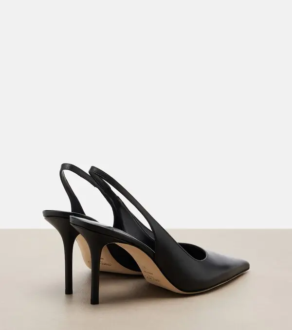 JIMMY CHOO Love Leather Slingback Pumps - Black