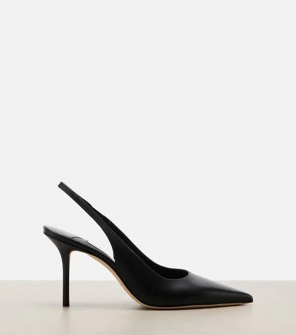 JIMMY CHOO Love Leather Slingback Pumps - Black