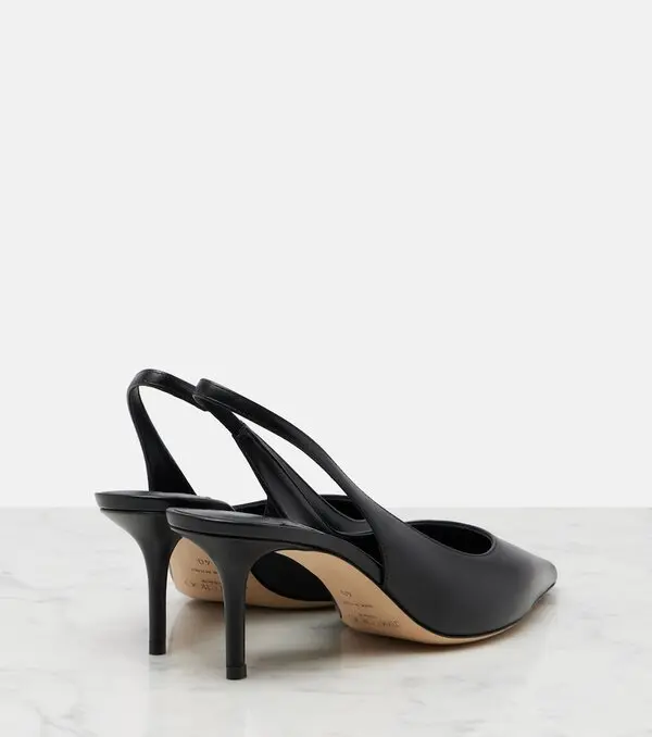 JIMMY CHOO Love Leather Slingback Pumps - Black