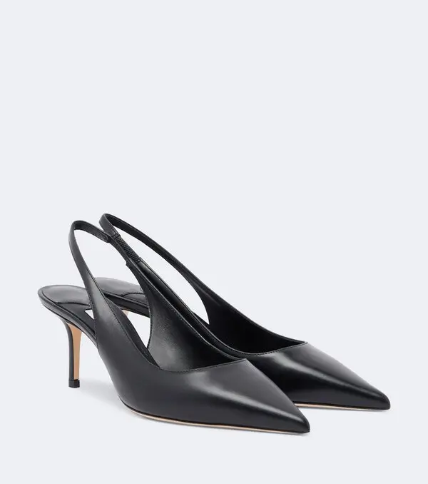 JIMMY CHOO Love Leather Slingback Pumps - Black