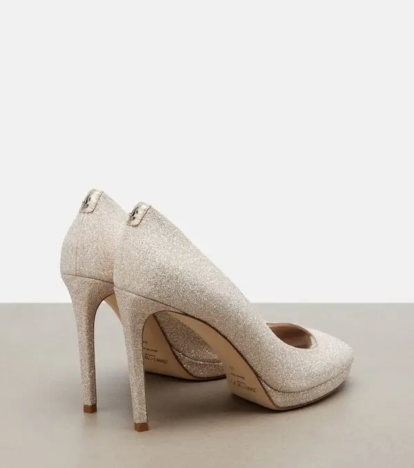 JIMMY CHOO Riya Glitter Pumps