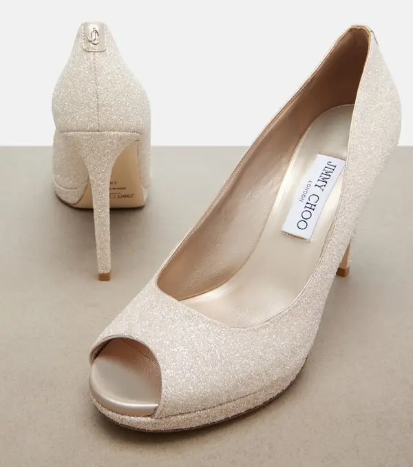 JIMMY CHOO Riya Glitter Pumps