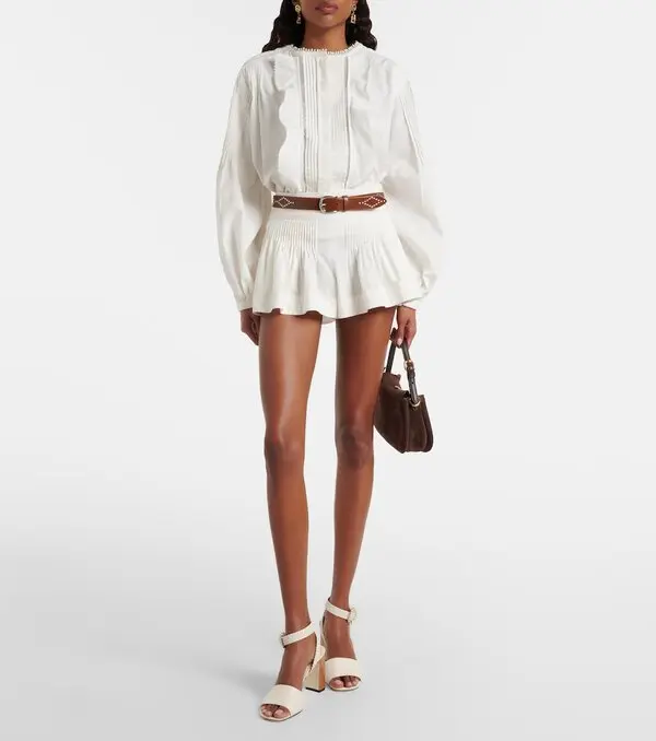 JIMMY CHOO Rori Braided Leather Sandals - White
