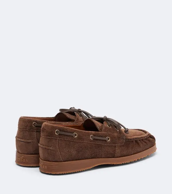 Hogan Suede Boat Shoes