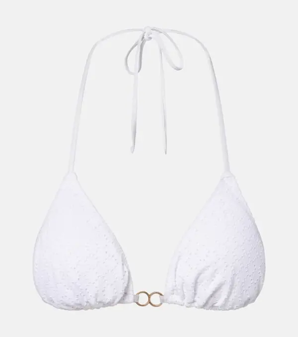 Melissa Odabash Costa Triangle Bikini Top - White