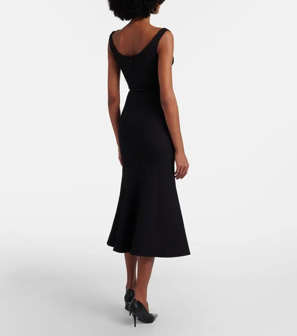 Roland Mouret Belted Corset Midi Dress