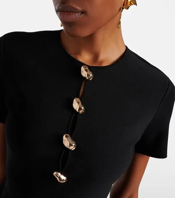 Roland Mouret Embellished Peplum Top