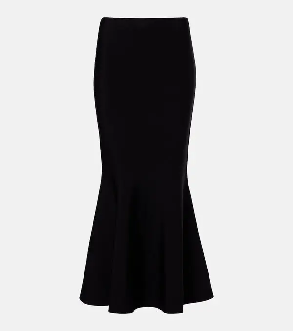 Roland Mouret Knitted Midi Skirt - Black