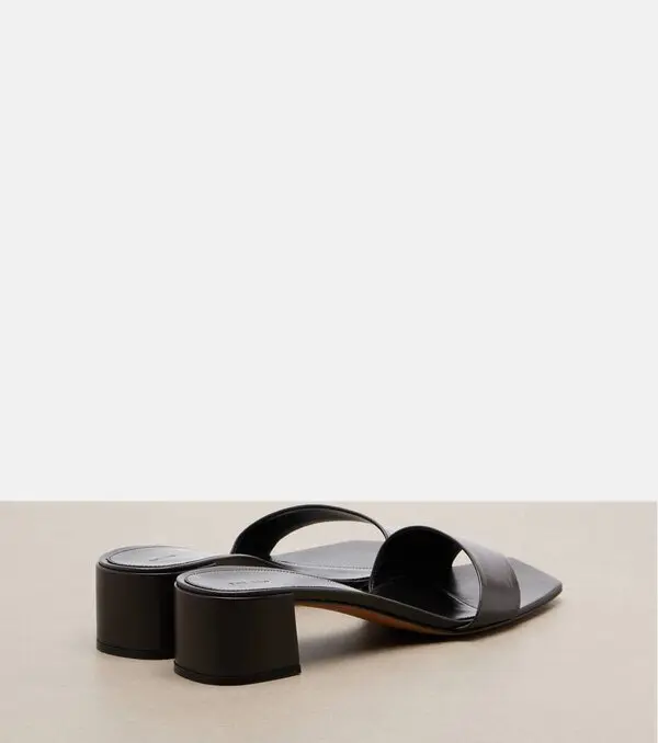 THE ROW Leather Mules - Brown