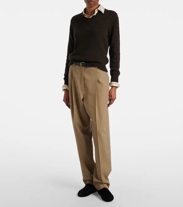 THE ROW Lucca Calf Hair Loafers - Black