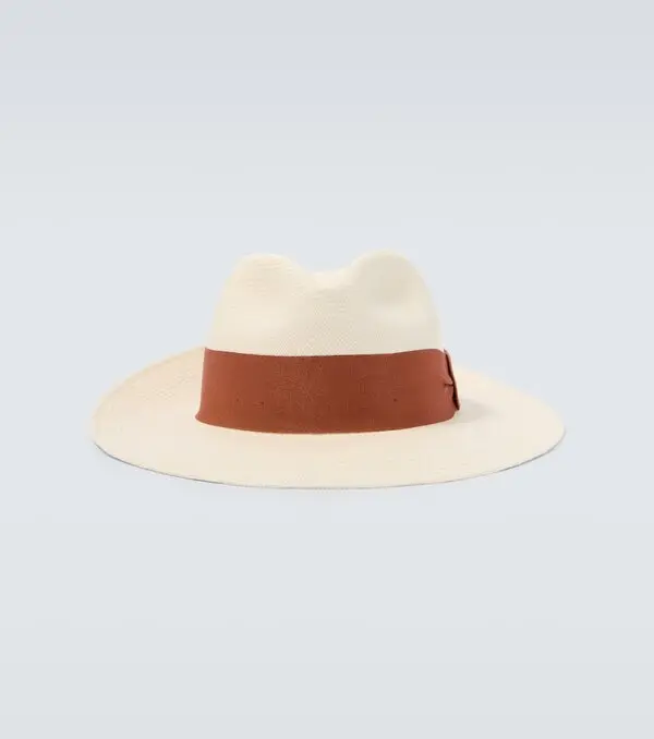 Frescobol Carioca Rafael Straw Fedora - White