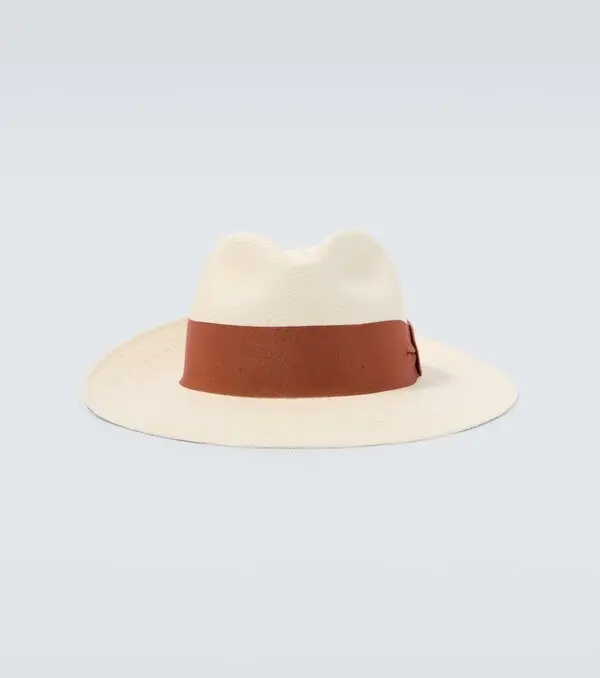 Frescobol Carioca Rafael Straw Fedora - White