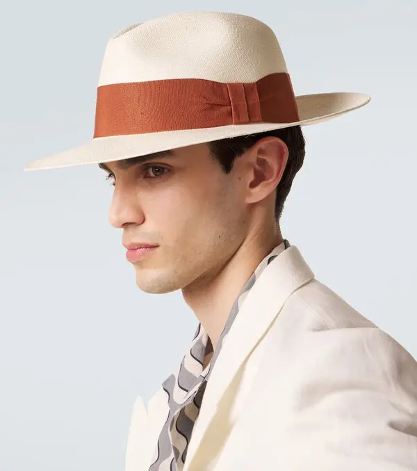 Frescobol Carioca Rafael Straw Fedora - White