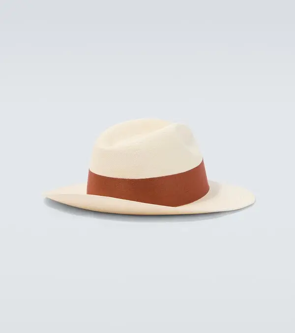 Frescobol Carioca Rafael Straw Fedora - White
