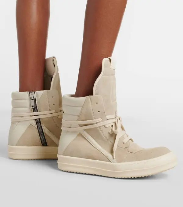 Rick Owens Temple Geobasket High-top Sneakers - Grey