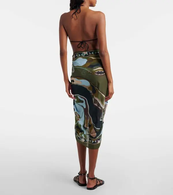 Emilio Pucci Orchidee Cotton Beach Cover-up - Multicoloured
