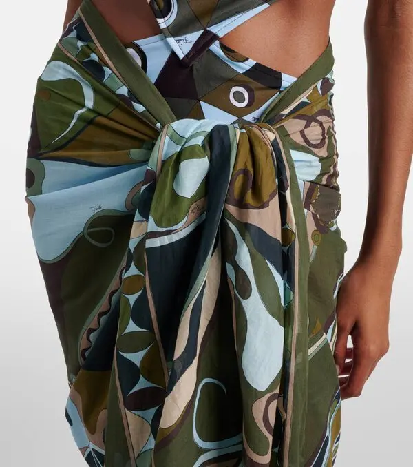 Emilio Pucci Orchidee Cotton Beach Cover-up - Multicoloured