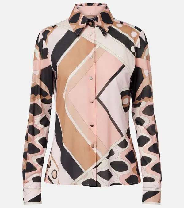 Emilio Pucci Vivara Printed Cotton Shirt - Multicoloured
