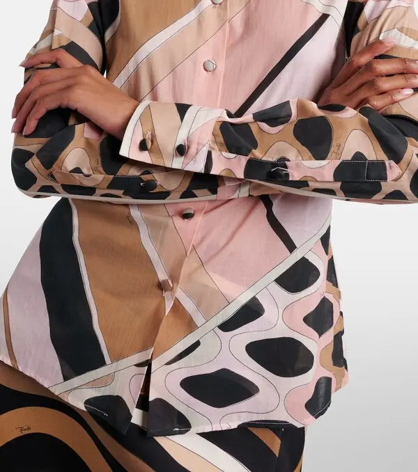 Emilio Pucci Vivara Printed Cotton Shirt - Multicoloured