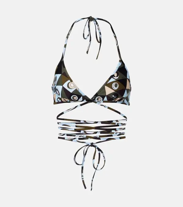Emilio Pucci Occhi Bikini Top - Multicoloured