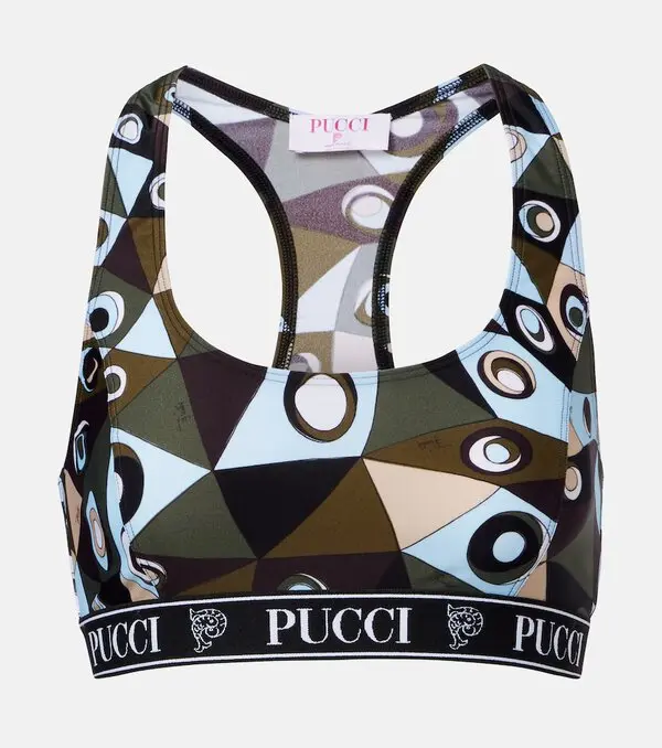 Emilio Pucci Occhi Sports Bra - Multicoloured