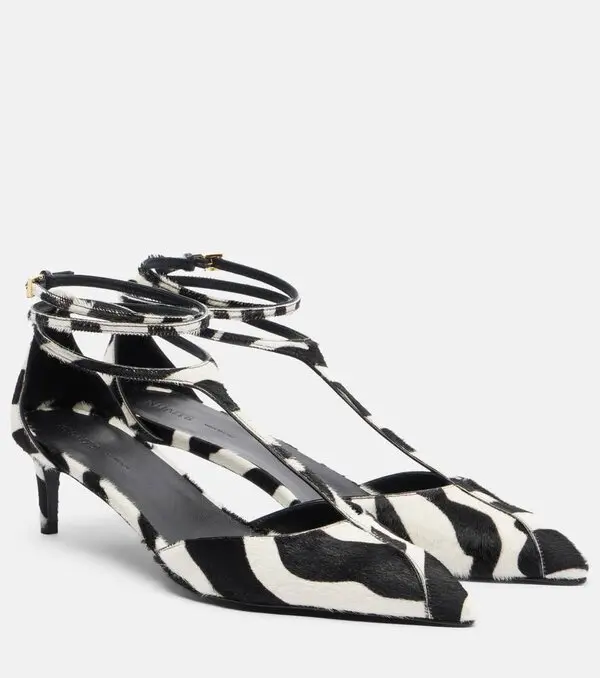 Khaite Mia Calf Hair Pumps - Black