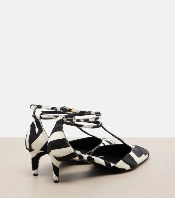 Khaite Mia Calf Hair Pumps - Black