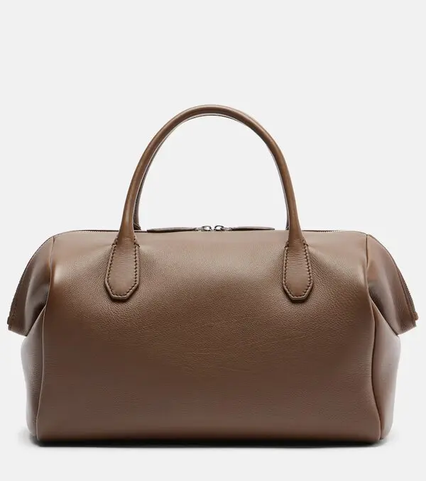 THE ROW Faye Leather Top Handle Bag - Brown