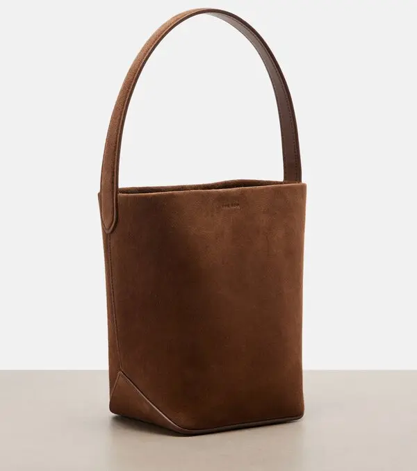 THE ROW Park Edge N/s Suede Bucket Bag - Brown