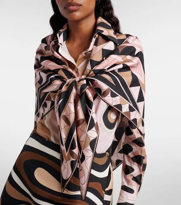 Emilio Pucci Manuba Silk Twill Scarf - Multicoloured