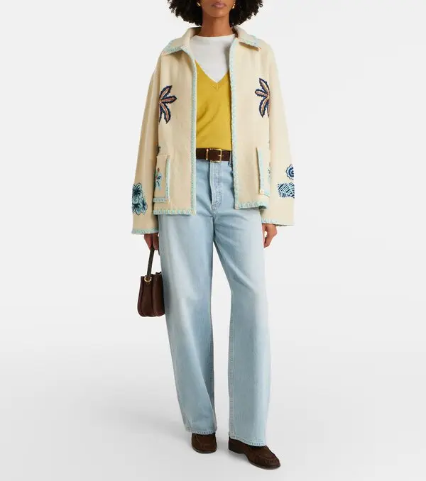 Alanui Remember Me Virgin Wool Jacket - Beige