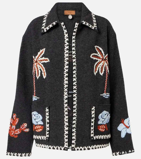 Alanui Remember Me Virgin Wool Jacket - Grey
