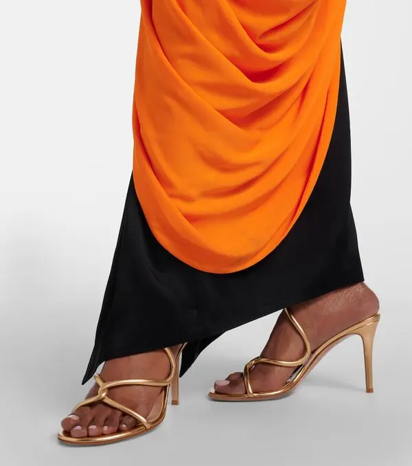 GIANVITO ROSSI Metallic Leather Sandals
