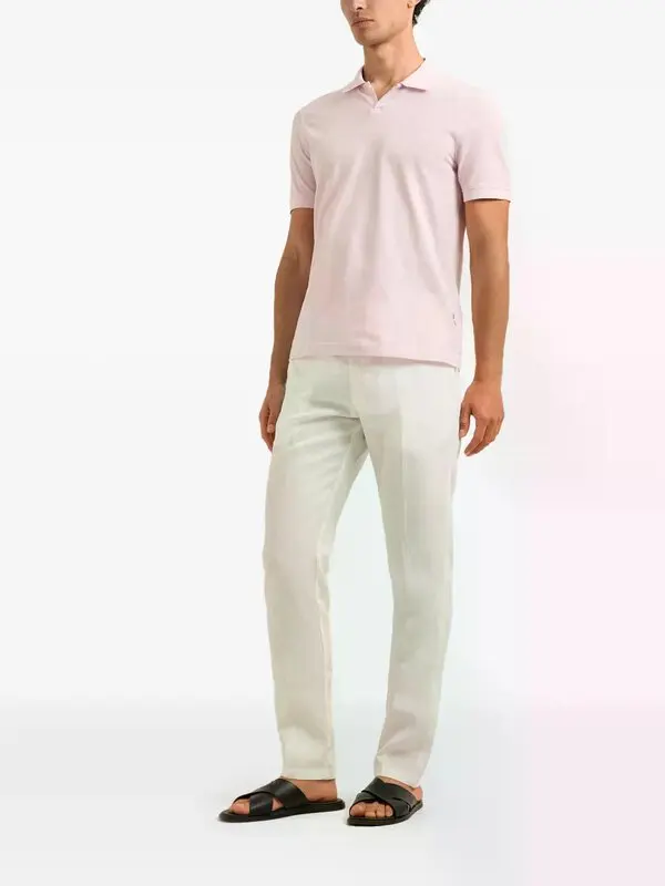 Orlebar Brown Bruno Pique Colourblock Polo Shirt - Pink