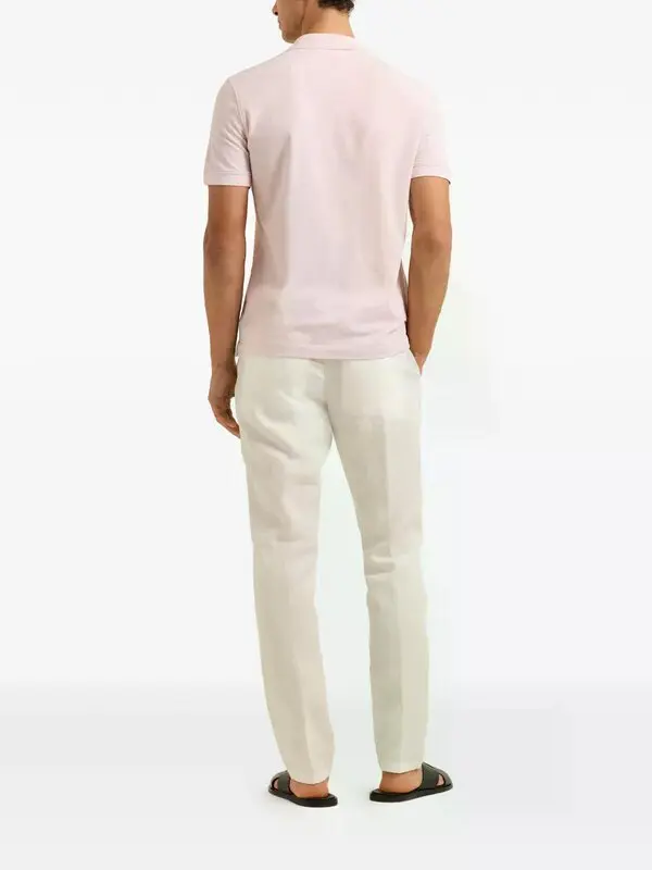 Orlebar Brown Bruno Pique Colourblock Polo Shirt - Pink