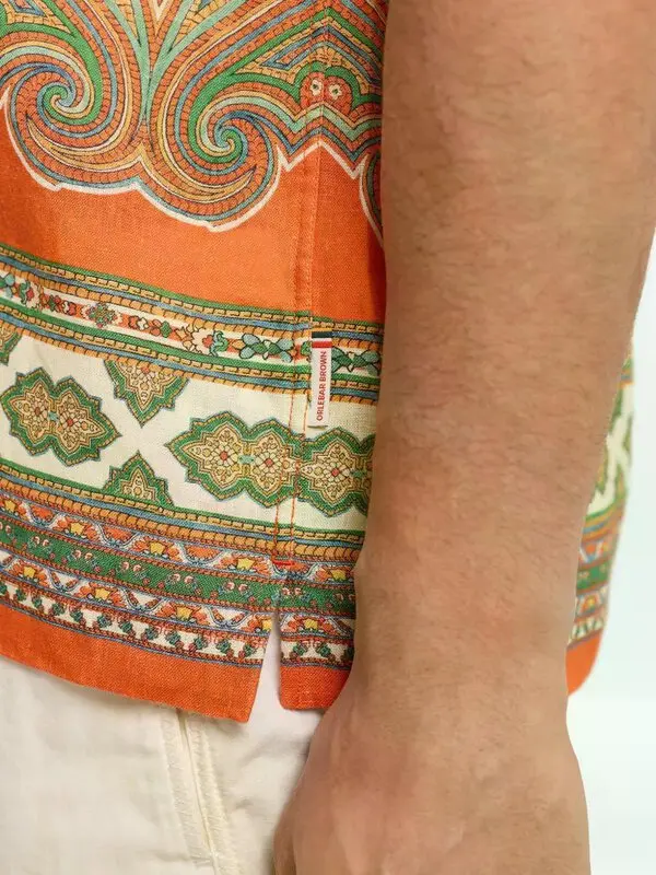 Orlebar Brown Maitan Paisley-print Shirt - Orange