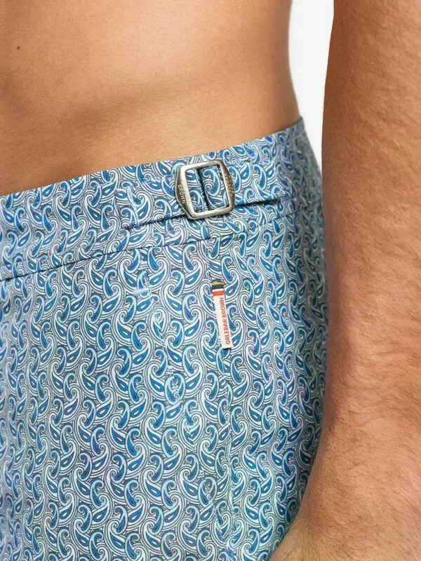 Orlebar Brown Bulldog Patterned Swim Shorts - Blue