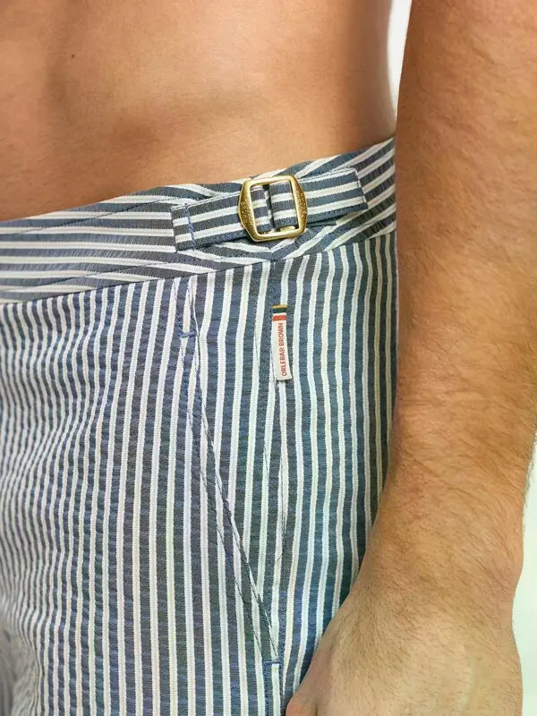 Orlebar Brown Bulldog Striped Swim Shorts - Blue