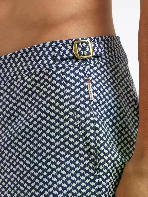 Orlebar Brown Bulldog Jacquard Swim Shorts - Blue