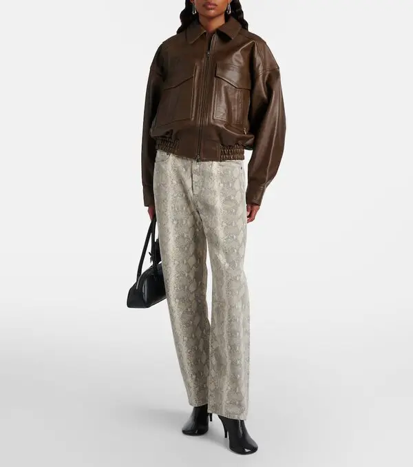Citizens Of Humanity Miro Snake-print Barrel-leg Jeans