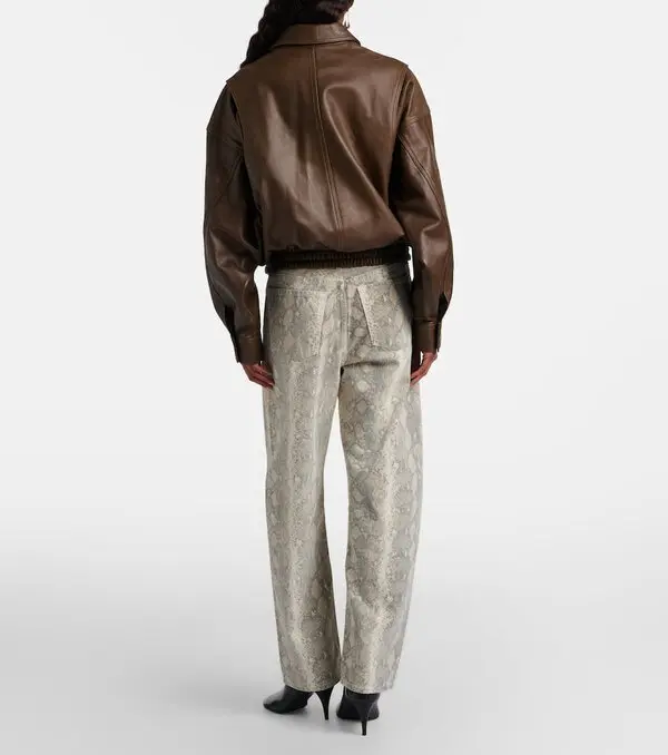 Citizens Of Humanity Miro Snake-print Barrel-leg Jeans