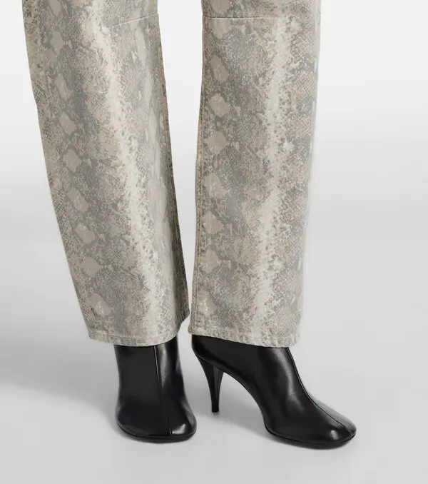 Citizens Of Humanity Miro Snake-print Barrel-leg Jeans