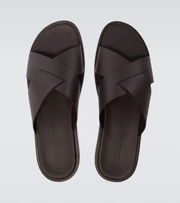 Orlebar Brown Muro Leather Sandals - Brown